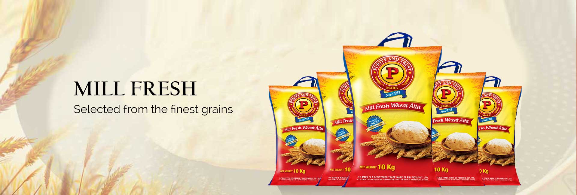 Mill Fresh - P Mark a Trusted Brand with Best Quality Wheat and Rice ...